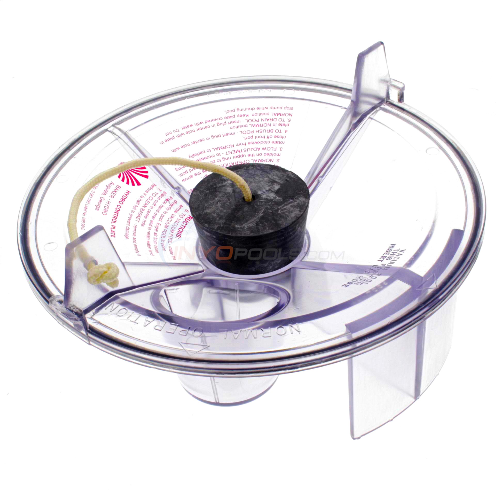 Waterco Plate, Hydro Control - 51B1024 - INYOPools.com