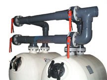 Pentair THS Dual Tank Manifold Kit w/ Butterfly Valves - INYOPools.com