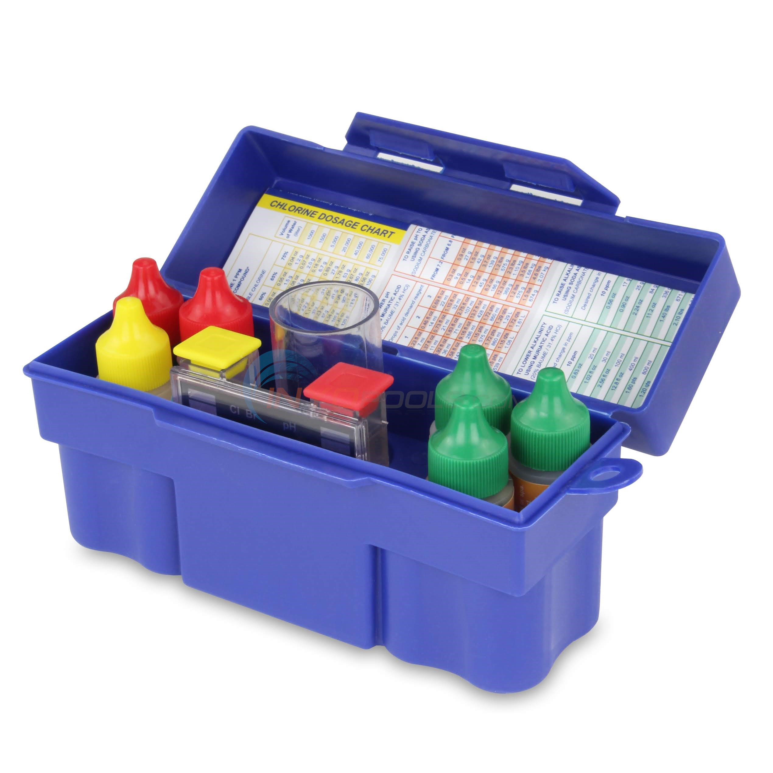 Pureline Pool Test Kit 5 Way (CL, BR, pH, Acid & Alk) - INYOPools.com