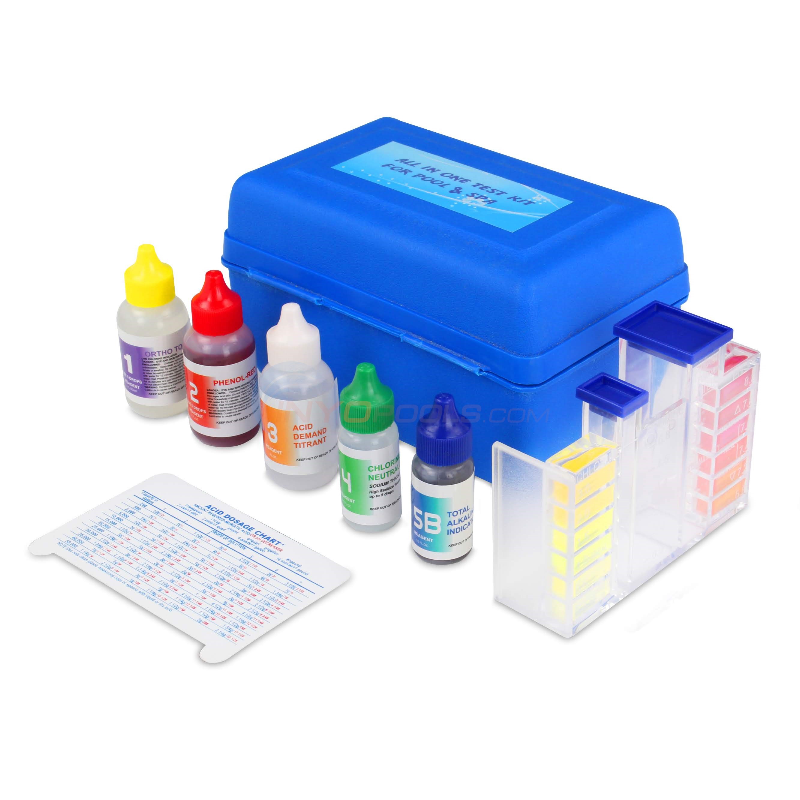 Pureline Pool Test Kit 4 Way (Cl, pH, Acid & Alk) - PL0087 - INYOPools.com