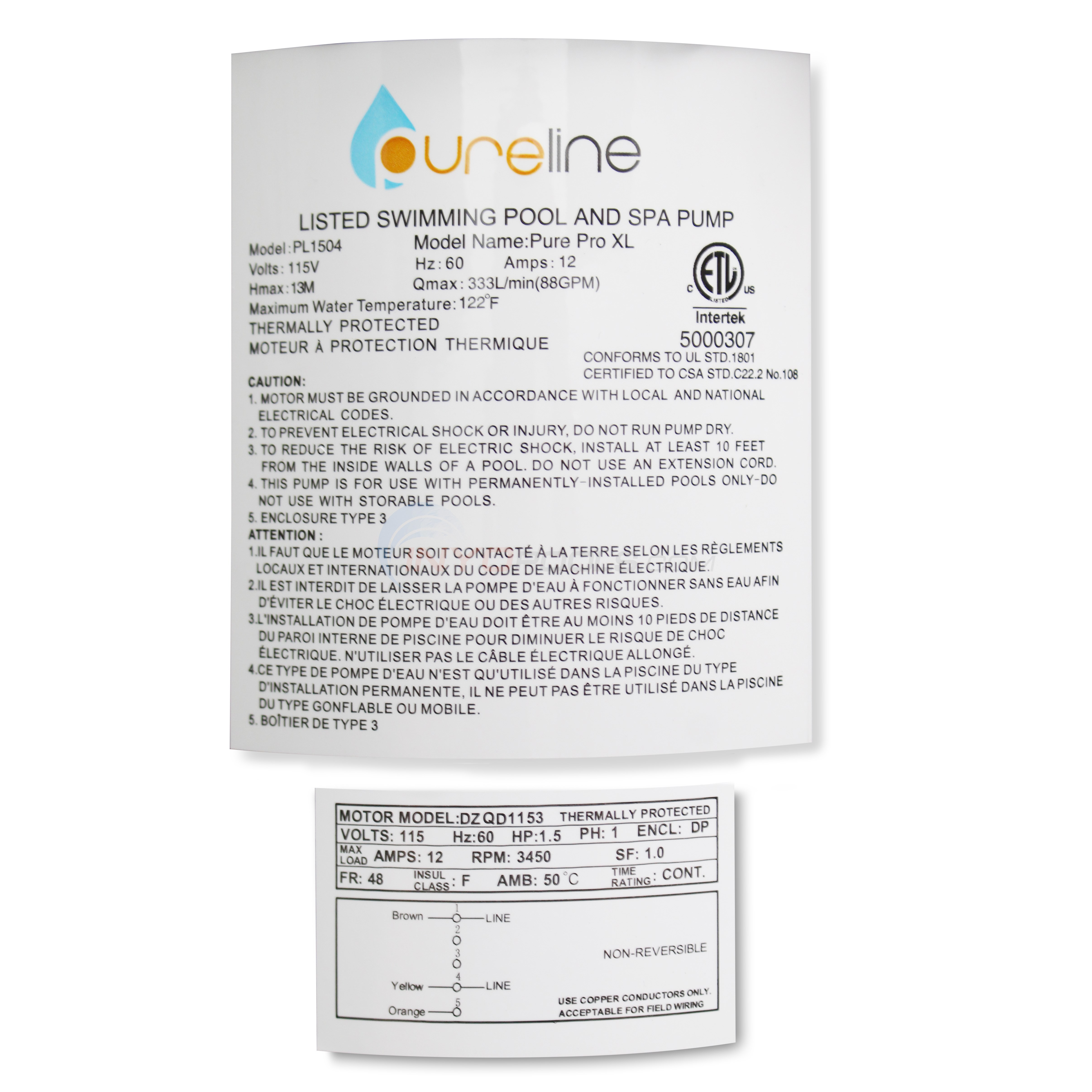 1 HP Above Ground Pool Pump Horizontal Discharge (Scratch and Dent ...