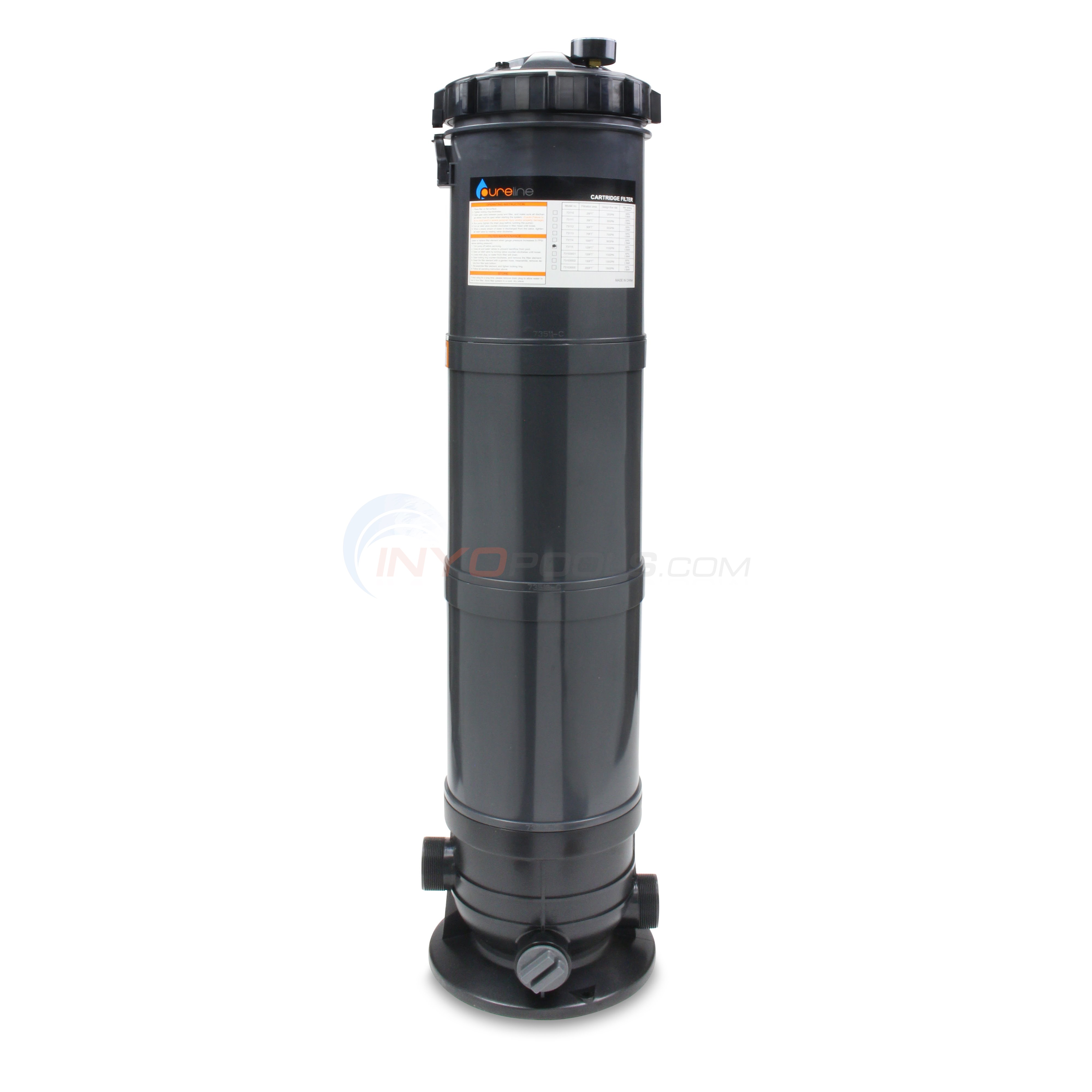 Pureline Above Ground Pool Cartridge Filter System 120 Sq. Ft W/ 1.5 HP ...