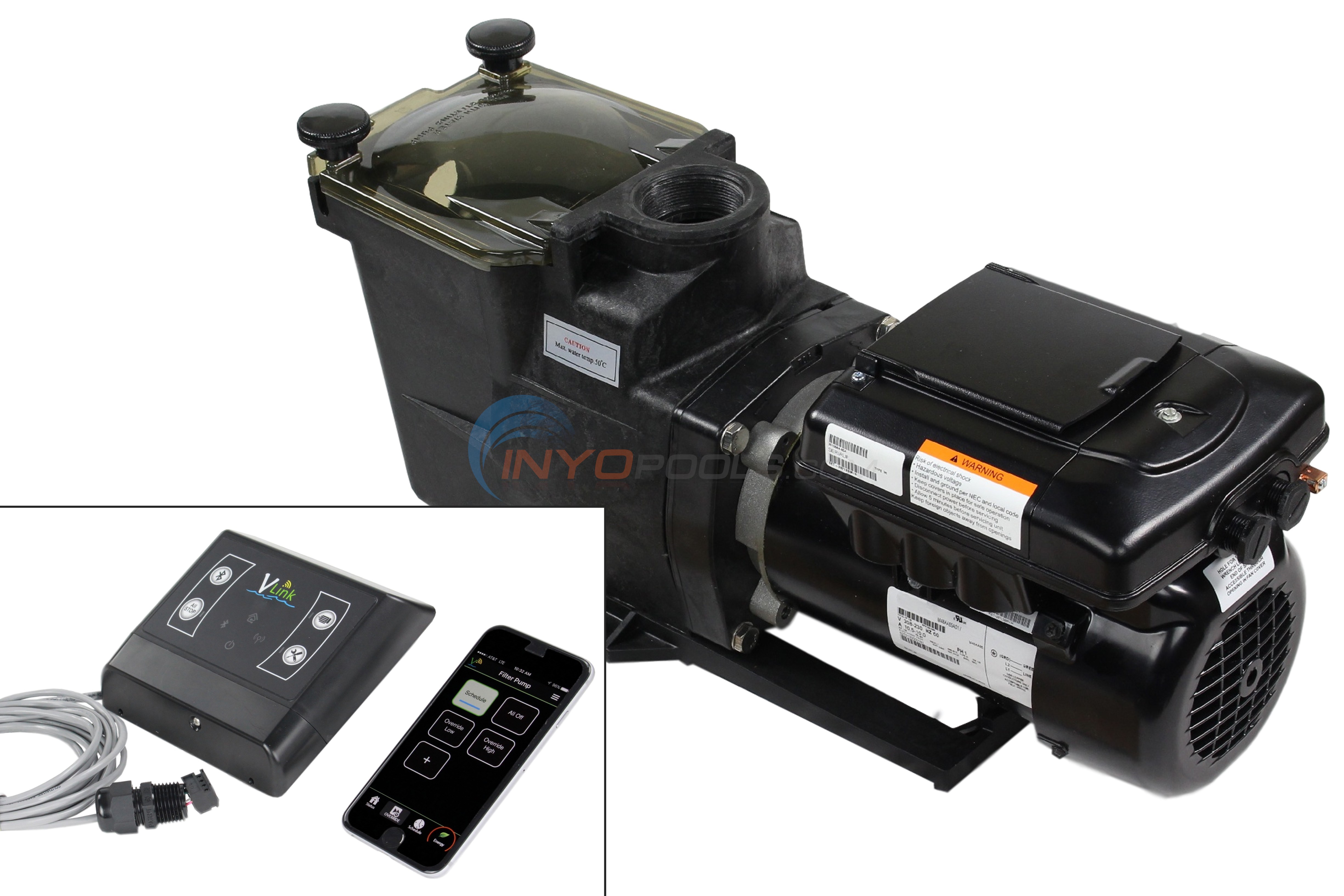Pureline Prime Variable Speed Pool Pump 1.65 HP W/ Smart Phone Control ...