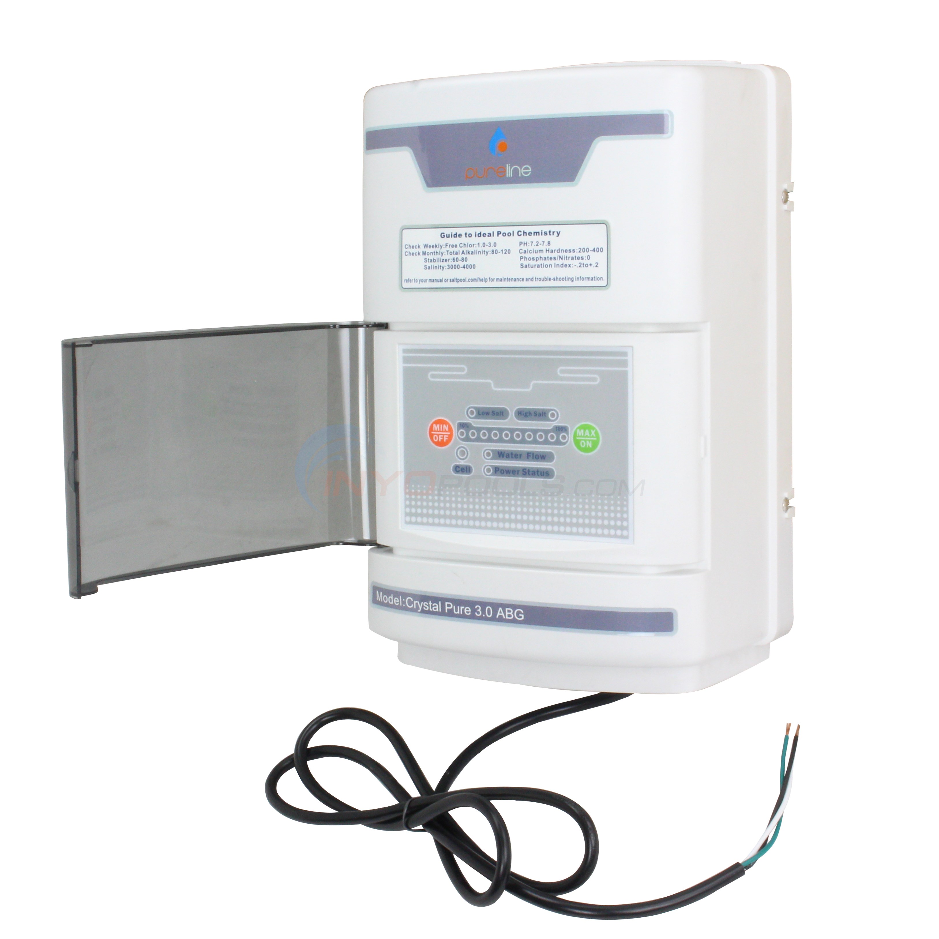 Pureline Crystal Pure 3.0 Above Ground Pool Salt Chlorine Generator, Up ...