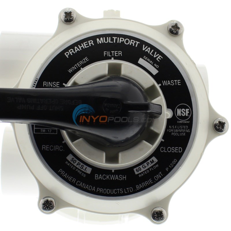 Praher Multiport Valve "V" Thread 1-1/2" FPT - TM-12-A - INYOPools.com