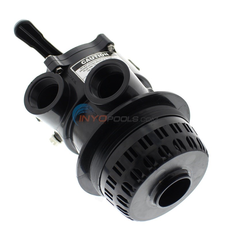 Praher Multiport Valve, Top Mount, 1.5" Plumbing - TM-12-PB - INYOPools.com