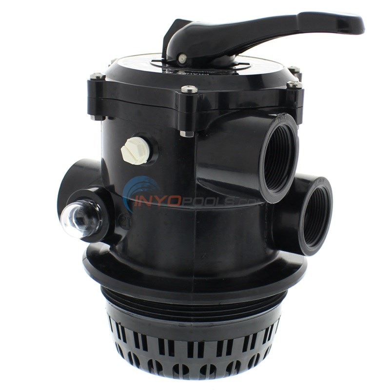 Praher Multiport Valve, Top Mount, 1.5" Plumbing - TM-12-PB - INYOPools.com