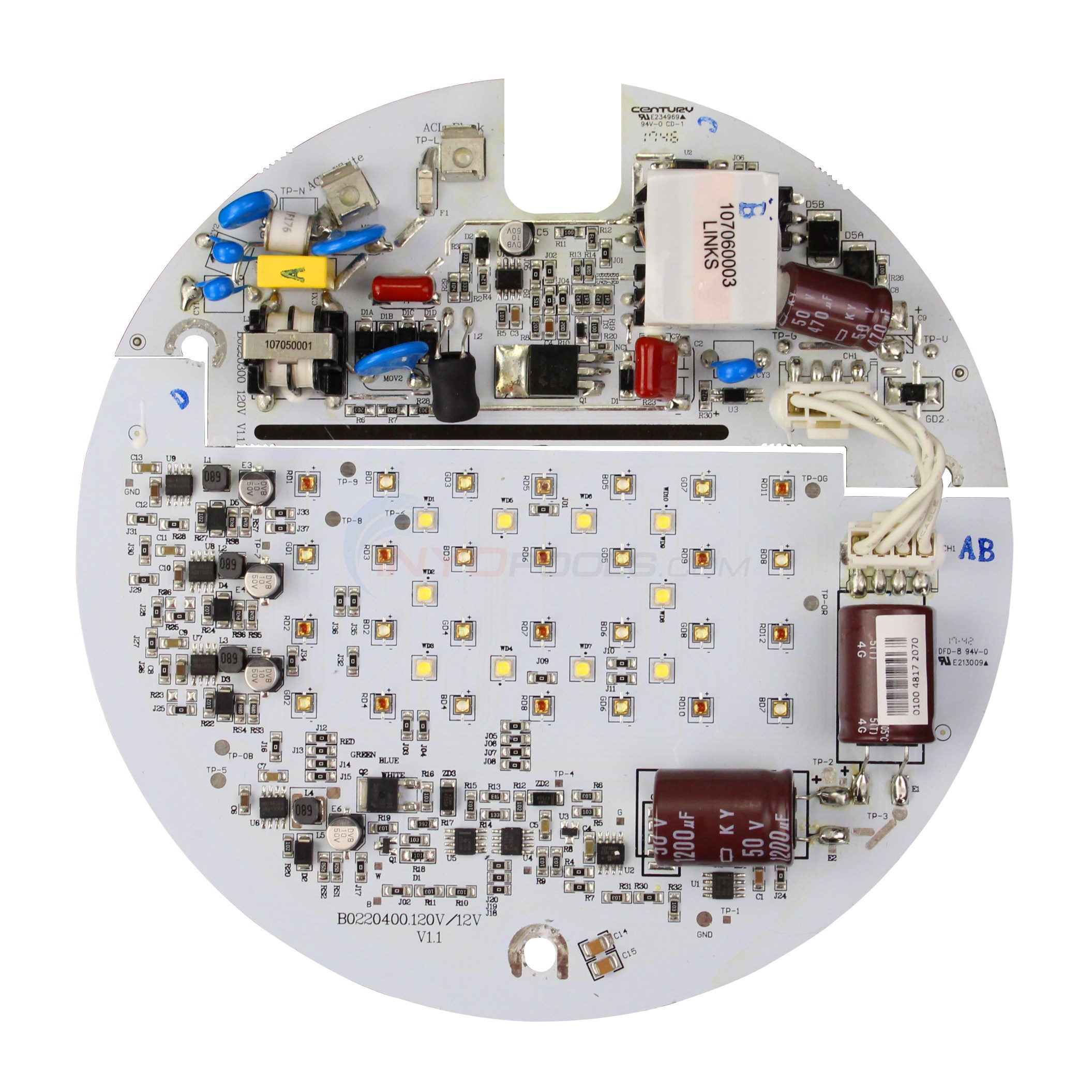 Light Engine PCB, 120V Large LED Light W/ Light Shaping Diverger ...