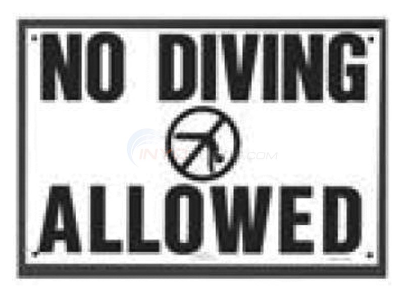 Swimming Pool Safety Sign - No Diving Allowed - NSSSW13 - INYOPools.com