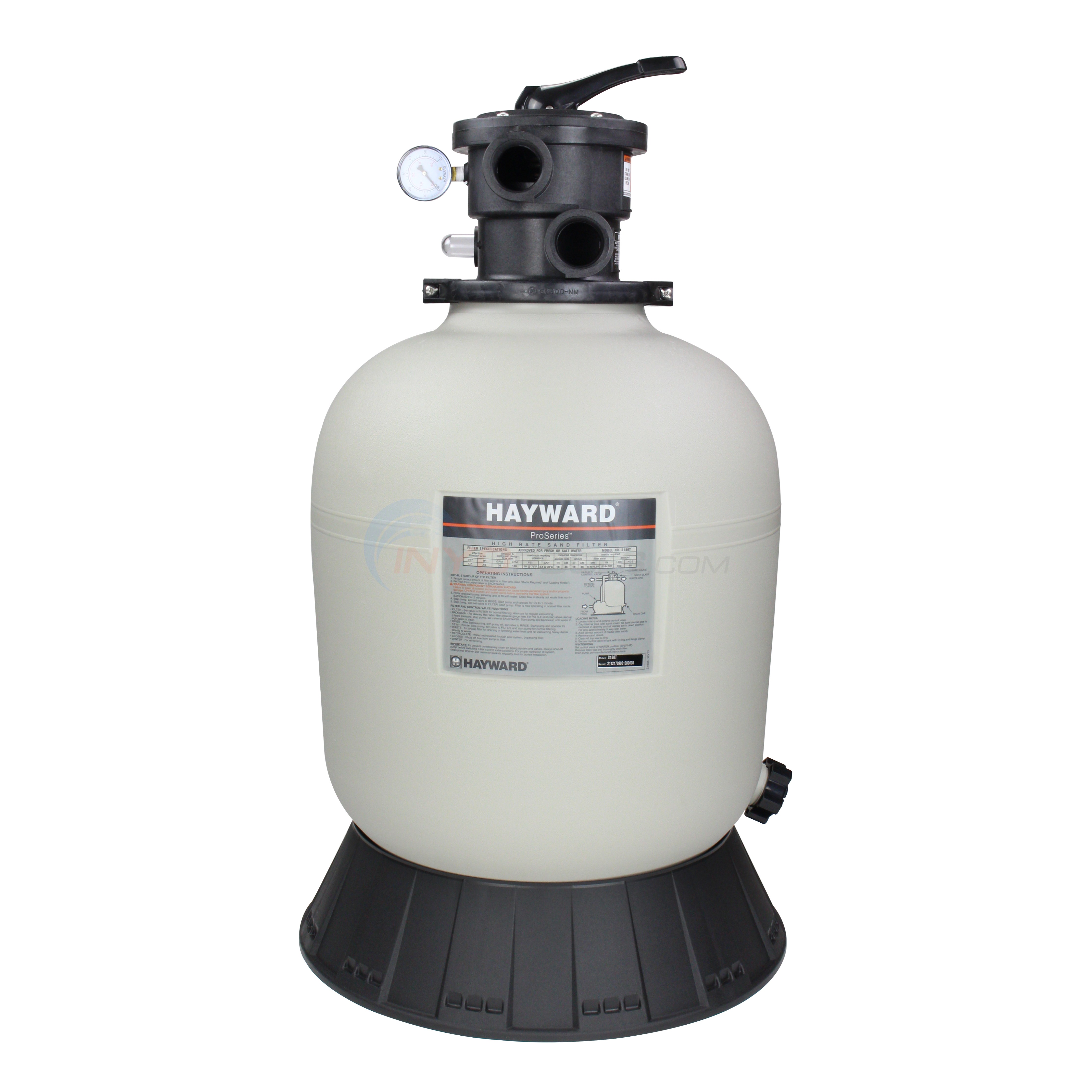 Hayward Pro Series Sand Filter with Top Mount Valve 18" Tank ...