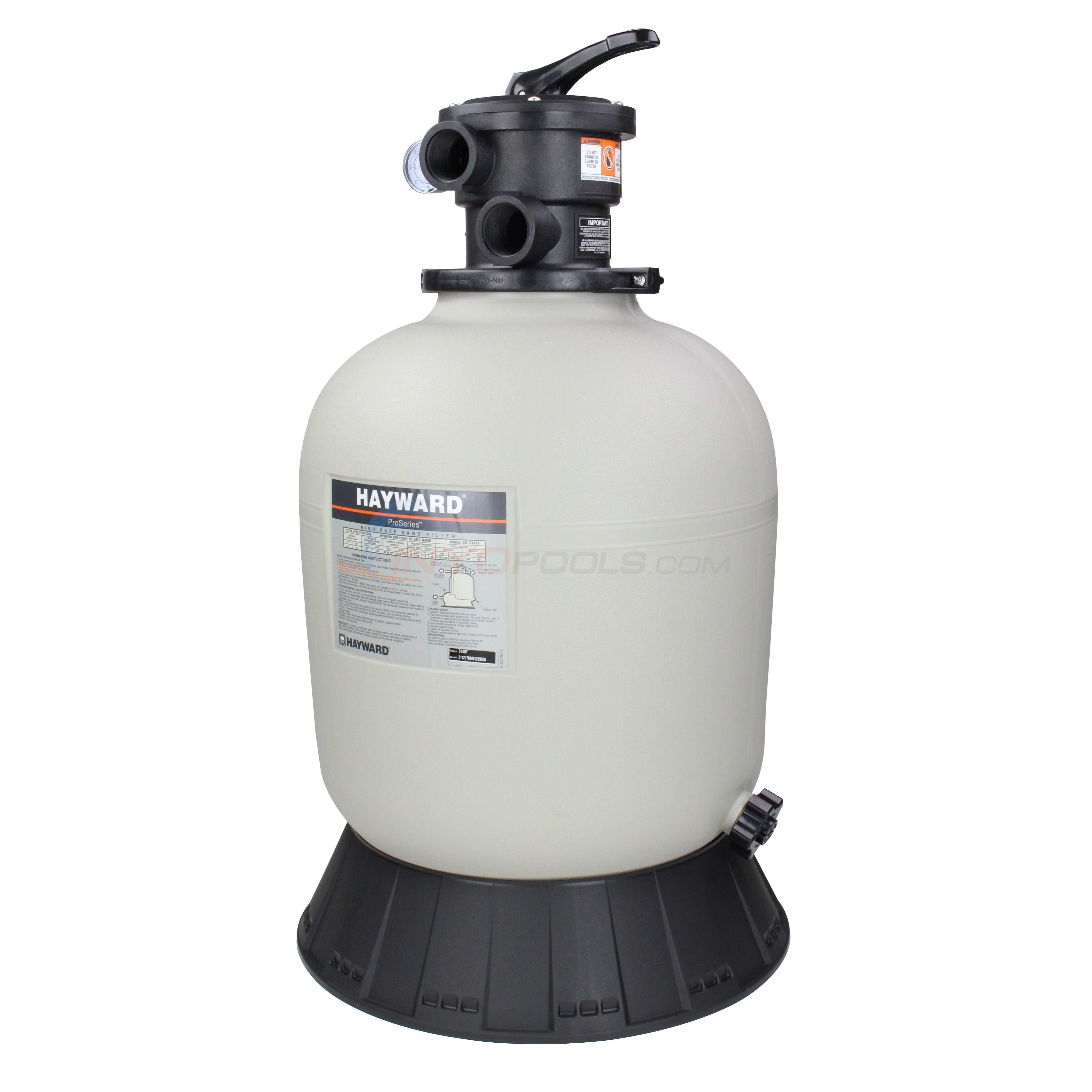 Hayward Pro Series Sand Filter with Top Mount Valve 18" Tank ...