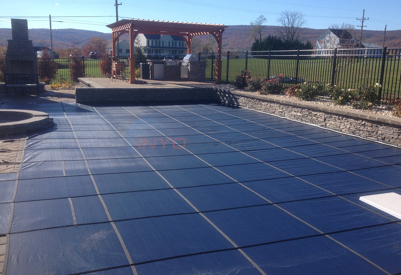 20' x 44' Rectangular Blue Mesh Safety Cover 18 Year (2 Years Full ...