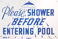 Pool Sign - Please Shower Before Entering - NSSSW11 - INYOPools.com