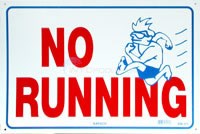Swimming Pool Sign - No Running - NSSSW21 - INYOPools.com