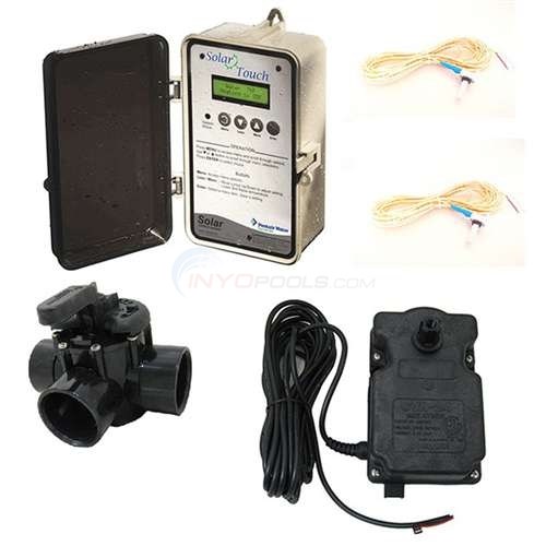 SolarTouch Solar Controller w/ 3-Way Valve, Valve Actuator, and 2 Temp ...