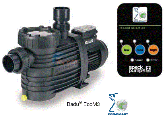 Speck Badu EcoM3 1 HP 3 Speed Pool Pump (EcoM3) - 2092136013 ...