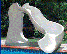 S.R. Smith Little Dipper Pool Slide Cream Right Turn - INYOPools.com