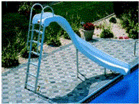S.R. Smith White Rogue Pool Slide 8 ft Right - ROUGEWR - INYOPools.com