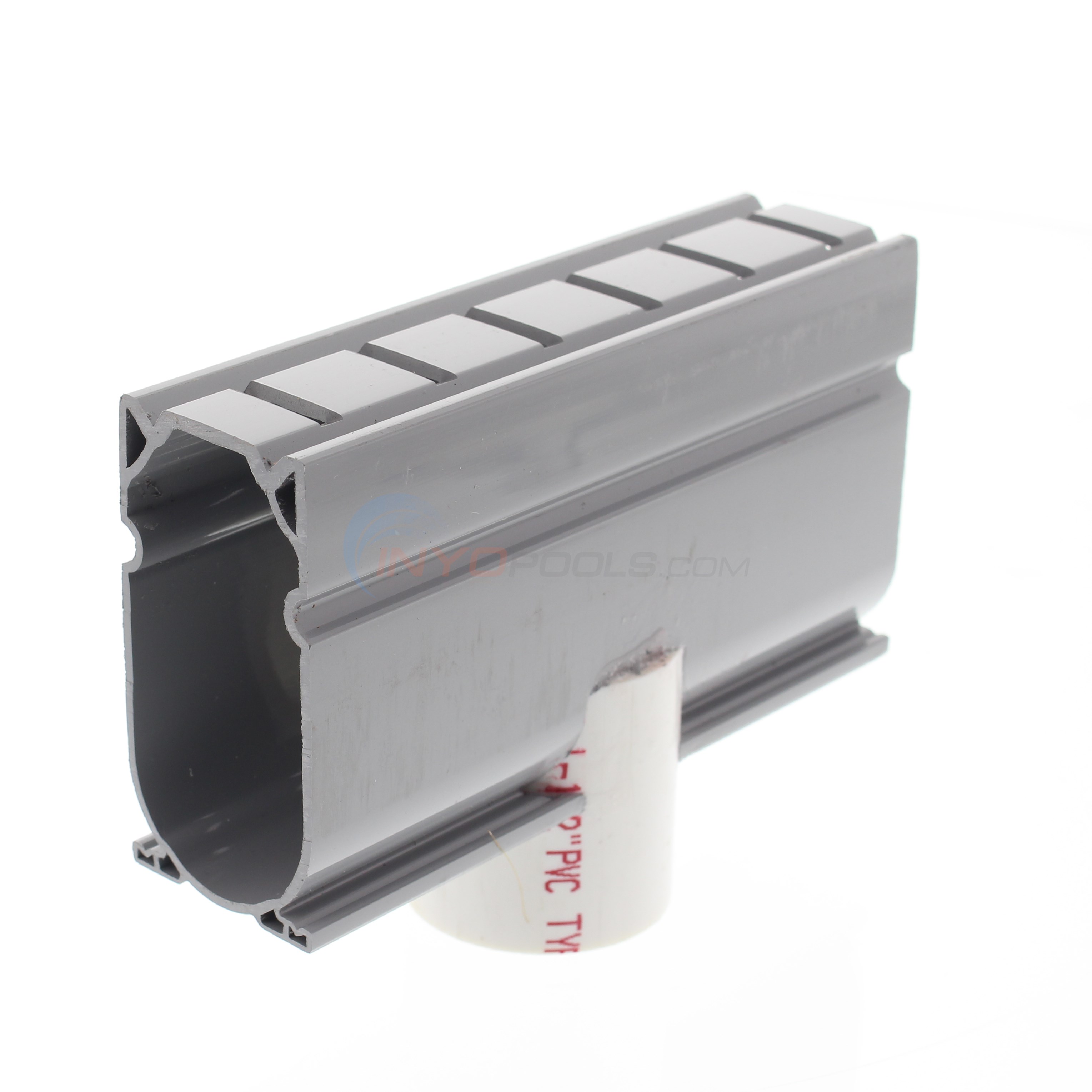 Stegmier Channel Drain Down Adapter Gray 4-Per Carton - INYOPools.com