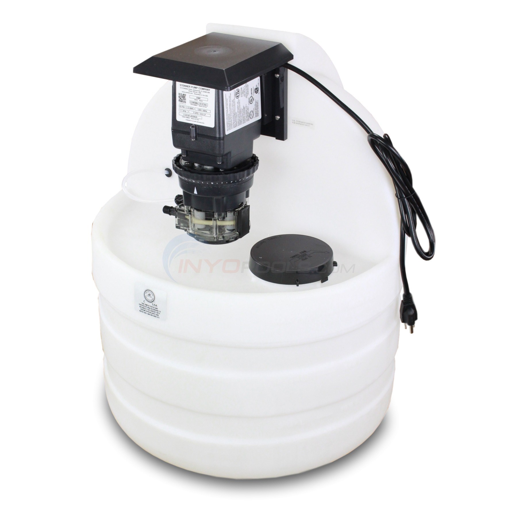 Stenner Pump w/ 15 Gal. Natural Tank System - S1N85MJL1A1S - INYOPools.com