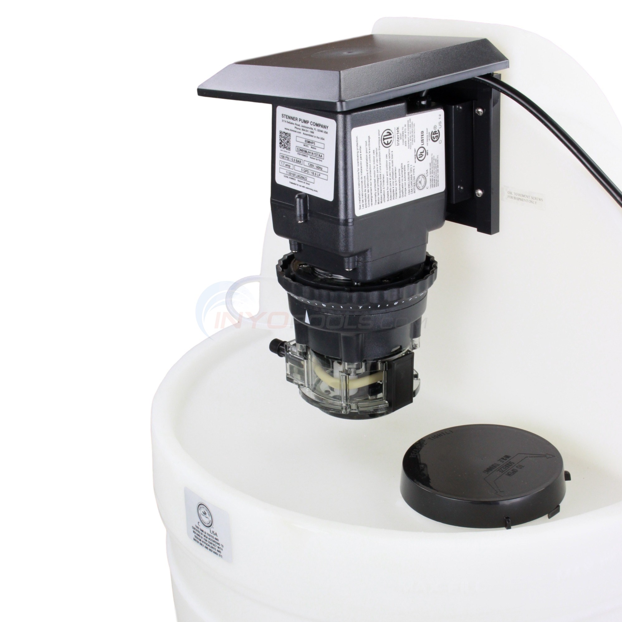 Stenner Pump with 30 Gal. Natural Tank System, Gray - S3N85MJL1A1S ...