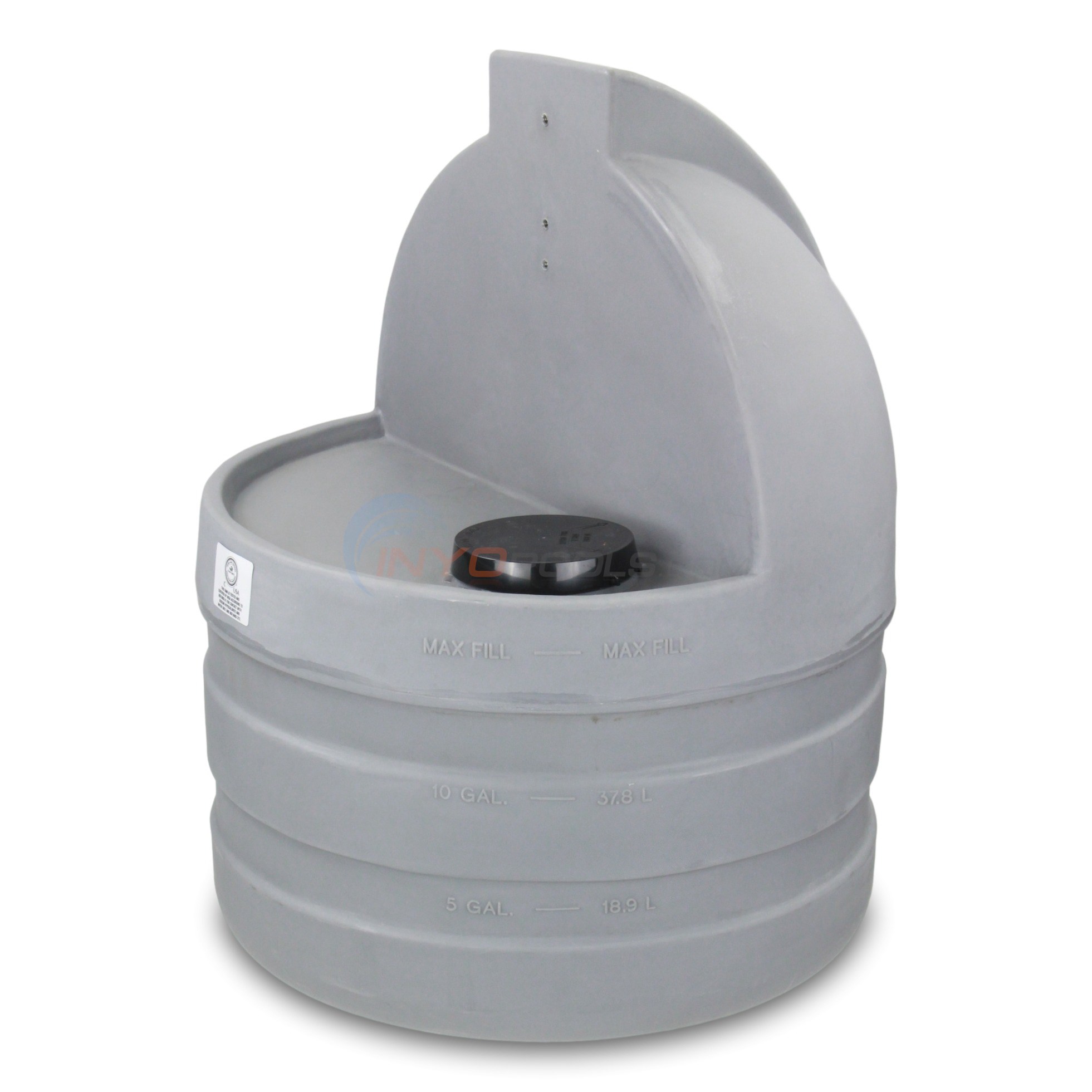 Stenner 15 Gal. Gray Tank Only, UV Resistant - STS15GC - INYOPools.com