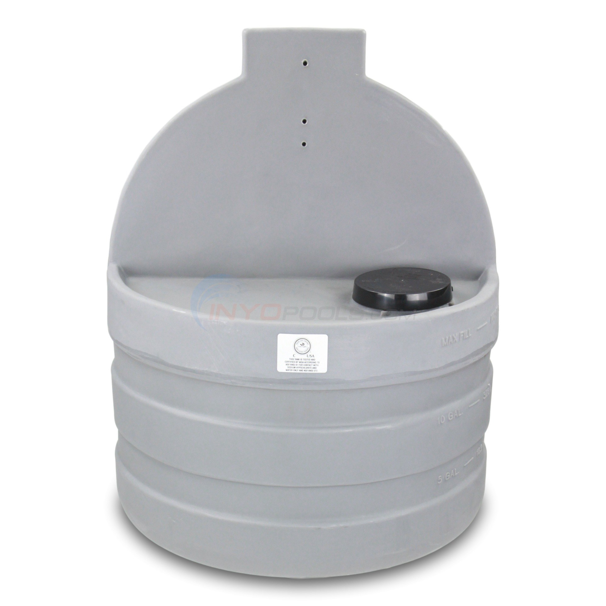 Stenner 15 Gal. Gray Tank Only, UV Resistant - STS15GC - INYOPools.com