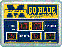 14"x19" ScoreBoard/Clock/Therm-U. Michigan - CLG0028609 - INYOPools.com