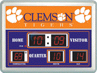 14"x19" ScoreBoard/Clock/Therm-Clemson U - CLG0028611 - INYOPools.com