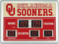 14"x19" ScoreBoard/Clock/Therm-U. Oklahoma - CLG0028618 - INYOPools.com