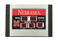 Scoreboard Desk Clock- U of Nebraska - CLG0028B608 - INYOPools.com