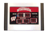 Scoreboard Desk Clock- U of Wisconsin - CLG0028B610 - INYOPools.com