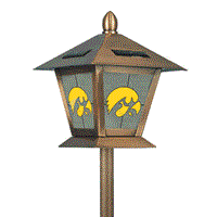 Stained Glass Solar Lantern - U of Iowa - CLG0046639 - INYOPools.com