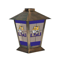 11" GlassMetal Candle Lantern - LSU - CLG0047634 - INYOPools.com