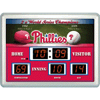 14"x19" ScoreBoard/Clock/Therm-Phil Phillies - MLB0127713 - INYOPools.com