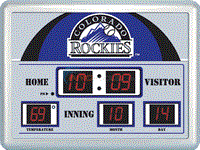 14"x19" ScoreBoard/Clock/Therm-Colorado Rockies - MLB0028723 ...