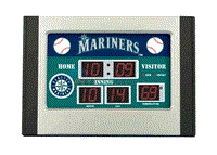 6.5"x9" Scoreboard Desk Clock- Seattle Mariners - INYOPools.com