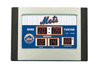 6.5"x9" Scoreboard Desk Clock- New York Mets - MLB0028B705 - INYOPools.com