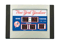 6.5"x9" Scoreboard Desk Clock- New York Yankees - INYOPools.com
