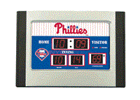 6.5"x9" Scoreboard Desk Clock- Phil Phillies - MLB0028B713 - INYOPools.com