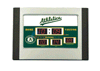 6.5"x9" Scoreboard Desk Clock- Oakland As - MLB0028B722 - INYOPools.com