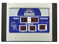6.5"x9" Scoreboard Desk Clock- Colorado Rockies - INYOPools.com