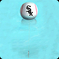 7" Baseball Floating Thermometer - Chicago White So - INYOPools.com