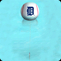 7" Baseball Floating Thermometer- Detroit Tigers - INYOPools.com