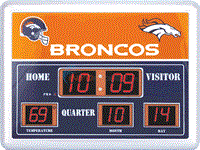 14"x19" ScoreBoard/Clock/Therm-Denver Broncos - NFL0028800 - INYOPools.com