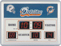 14"x19" ScoreBoard/Clock/Therm-Miami Dolphins - NFL0028807 - INYOPools.com