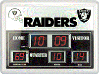 14"x19" ScoreBoard/Clock/Therm-Oakland Raiders - NFL0028808 - INYOPools.com