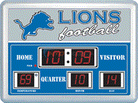 14"x19" ScoreBoard/Clock/Therm-Detroit Lions - NFL0028821 - INYOPools.com