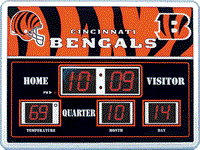 14"x19" ScoreBoard/Clock/Therm-Cincinnati Bengals - INYOPools.com
