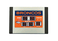 6.5"x9" Scoreboard Desk Clock- Denver Broncos - NFL0028B800 - INYOPools.com